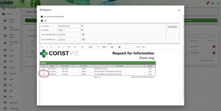SharePoint Revision Management in Construction Viz