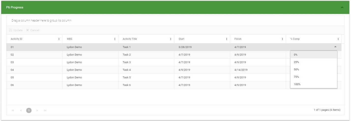 Oracle Primavera P6 Integration with Construction Viz