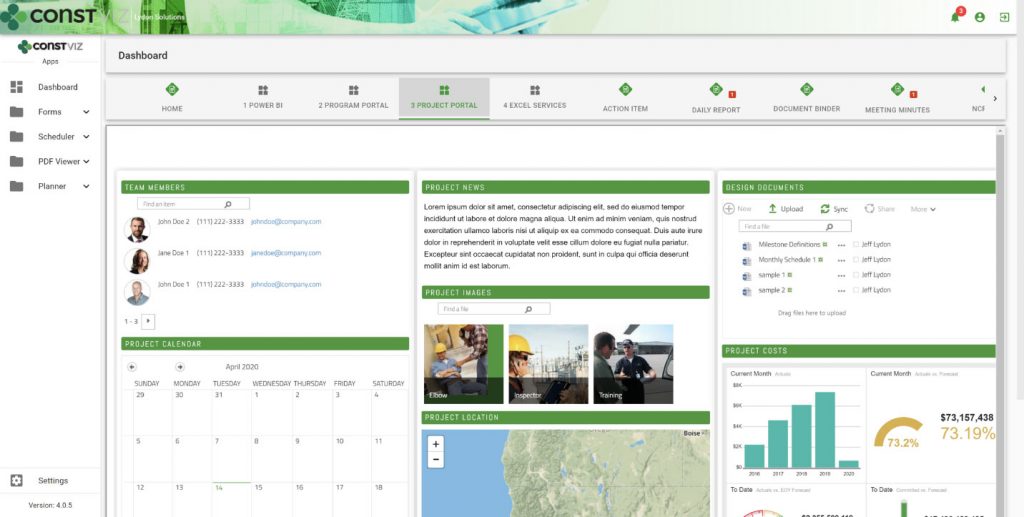 Project Portals for Remote Collaboration - Construction Viz