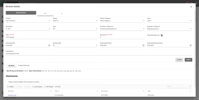 Construction Viz Drawing Management app for Microsoft 365 & SharePoint