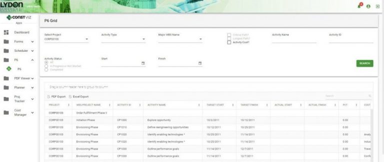 Oracle Primavera P6 - Construction Project Management