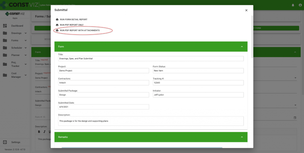 Construction Viz Form Archiving Wizard | Construction Form Management