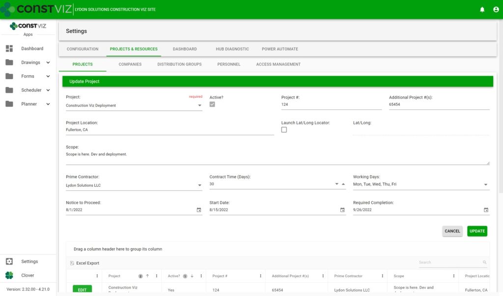 Manage Multiple Construction Projects in SharePoint