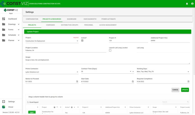 Manage Multiple Construction Projects in SharePoint