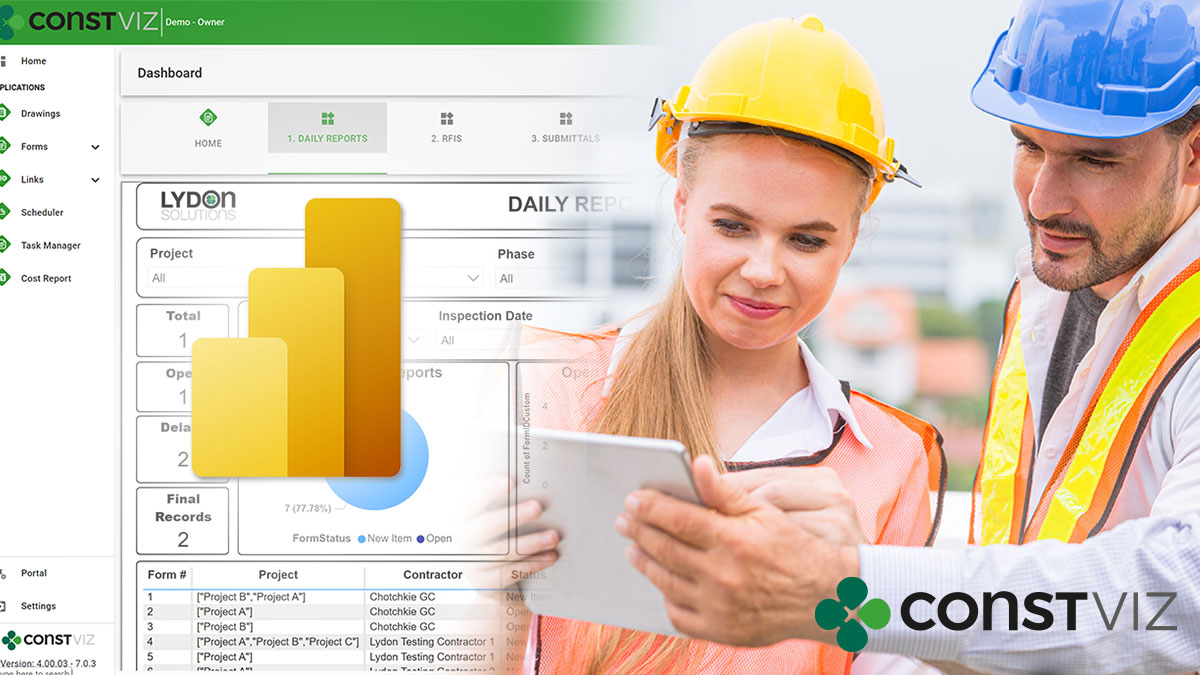 Embed Power BI Reports into Construction Viz! - Construction Viz