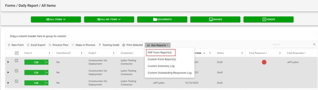 Archive Your Project Data in Three Clicks with the Construction Viz PDF ...