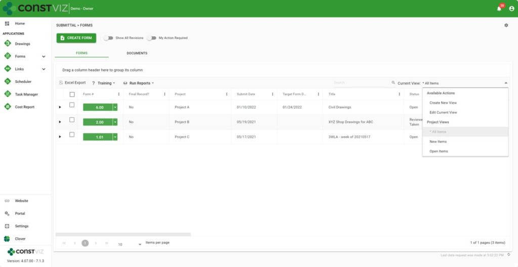 View Your Data Your Way with Construction Viz Saved Views ...