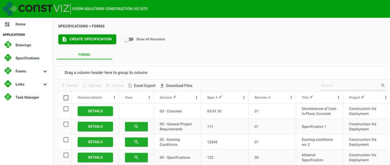 Specification Management | Construction Project Management