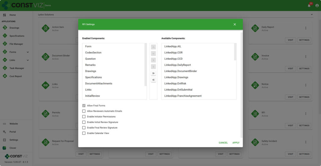 Customize Construction Viz to YOUR Unique Needs